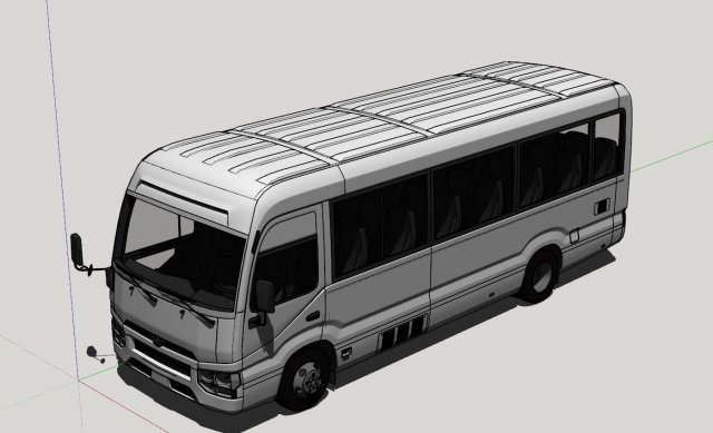 Toyota Coaster 3D Model in Van and Minivan 3DExport