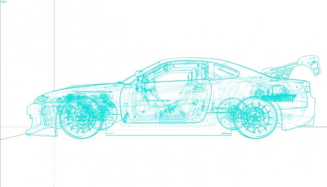 Nissan Silvia s14 Tuned 3D Model in Sport Cars 3DExport
