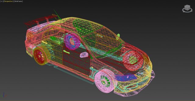 Mitsubishi Lancer EVO VIII Tuned 3D Model in Sport Cars 3DExport
