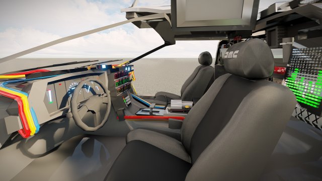 DeLorean DMC-12 3D Model in Classic Cars 3DExport