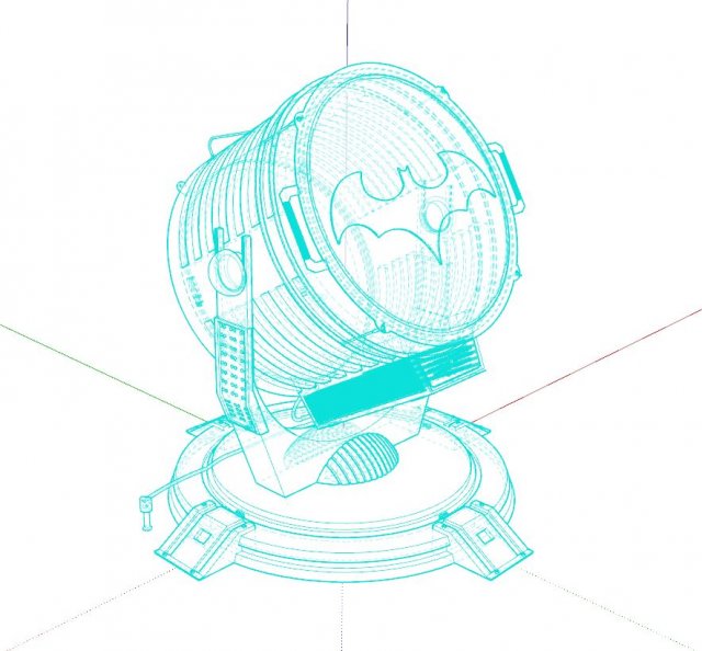 Batman light signal 3D Model in Cartoon 3DExport