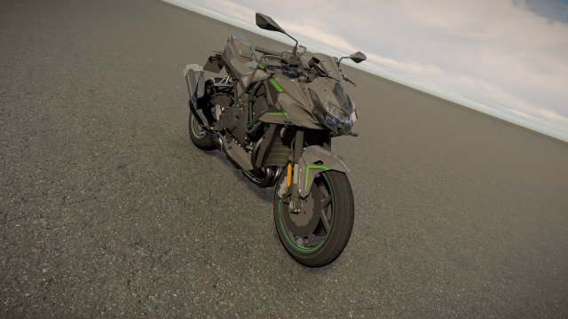 Kawasaki Z H2 3D Model in Motorcycle 3DExport