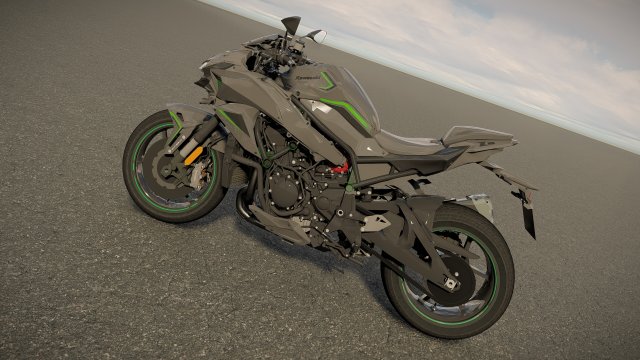 Kawasaki Z H2 3D Model in Motorcycle 3DExport