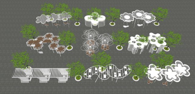 Outdoor shade Collection 3D Model in Outdoor items 3DExport