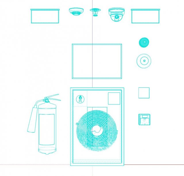 Fire System Components 3D Model in Other 3DExport