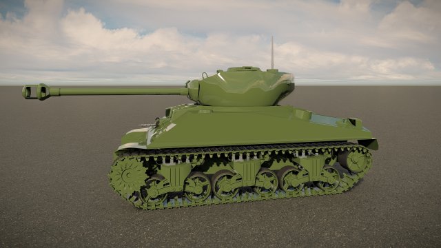 M4 Sherman Tank 3D Model in Tank 3DExport