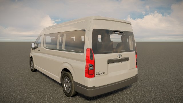 Toyota Hiace Commuter GL Bus 3D Model in Bus 3DExport