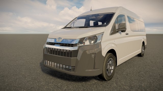 Toyota Hiace Commuter GL Bus 3D Model in Bus 3DExport