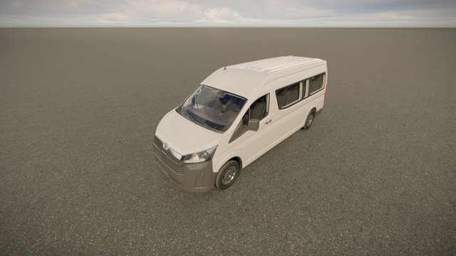 Toyota Hiace Commuter GL Bus 3D Model in Bus 3DExport