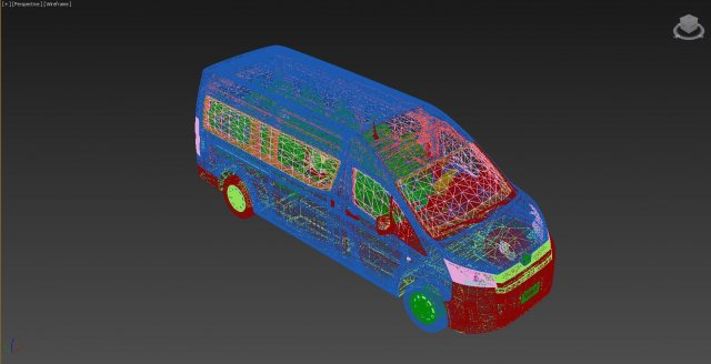 Toyota Hiace Commuter GL Bus 3D Model in Bus 3DExport