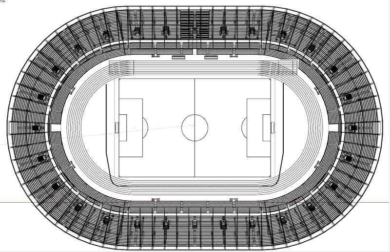 Football Stadium 3D Model in Playground 3DExport