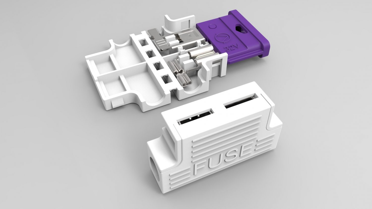 universal car flag fuse holder 3D Models in Parts 3DExport