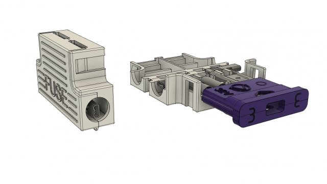 universal car flag fuse holder 3D Model in Parts 3DExport