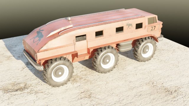 ZIL-E167 soviet monster truck Free 3D Model in Wagon 3DExport