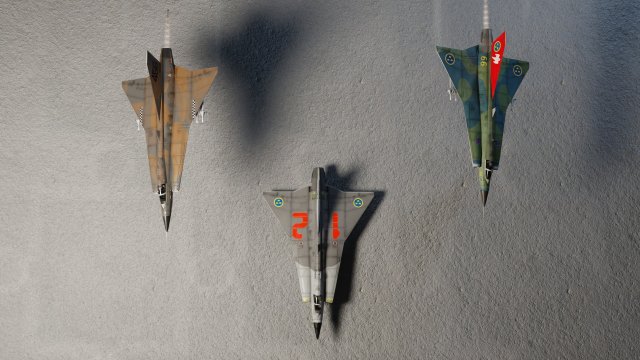 Saab JAS-35 Draken lowpoly jet fighter 3D Model in Fighter 3DExport