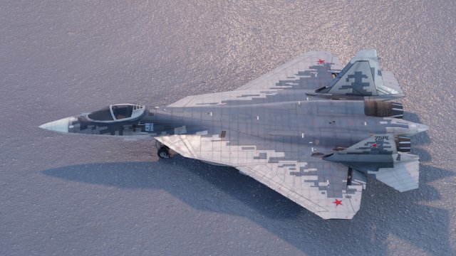 Sukhoi SU-57 Felon 3D Model in Fighter 3DExport