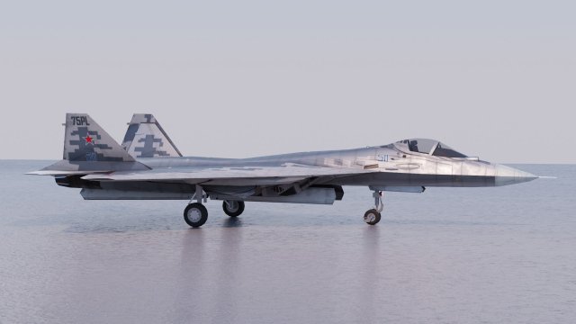 Sukhoi SU-57 Felon 3D Model in Fighter 3DExport