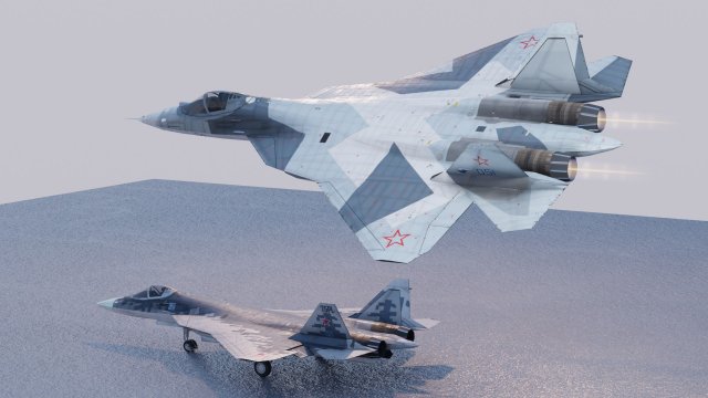 Sukhoi SU-57 Felon 3D Model in Fighter 3DExport
