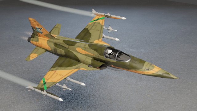 Northrop F-5 Tiger lowpoly jet fighter 3D Model in Fighter 3DExport