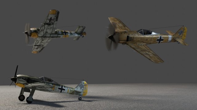 Focke-Wulf FW-190 Shrike 3D Model in Fighter 3DExport