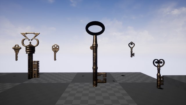 luxury key set unreal engine ready use 3D Model in Hall 3DExport