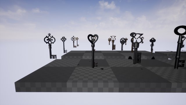 luxury key set unreal engine ready use 3D Model in Hall 3DExport