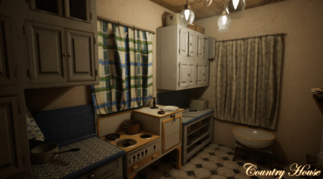 Old House Unreal Engine Ready To use 3D Model in Living Room 3DExport