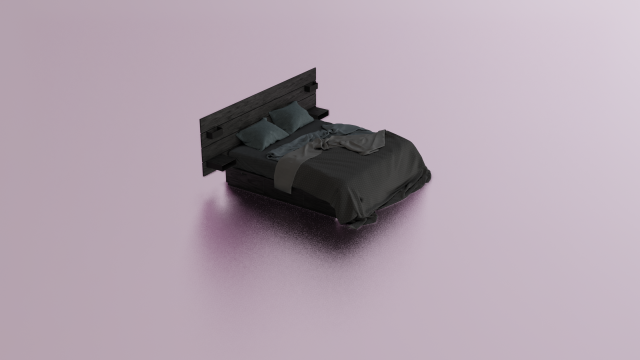 MESSY BED GAME READY LOW POLY 3D MODEL 3D Model in Bedroom 3DExport