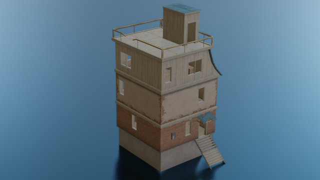 PUBG HOUSE WITH INTERIOR GAME READY LOW POLY Modèle 3D in Bâtiments ...