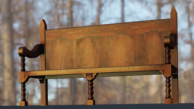 PARK BENCH GAME READY LOW POLY 3D Model in Bench 3DExport