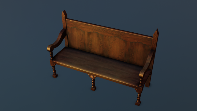 PARK BENCH GAME READY LOW POLY 3D Model in Bench 3DExport