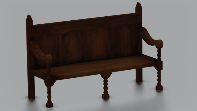 PARK BENCH GAME READY LOW POLY 3D Model in Bench 3DExport