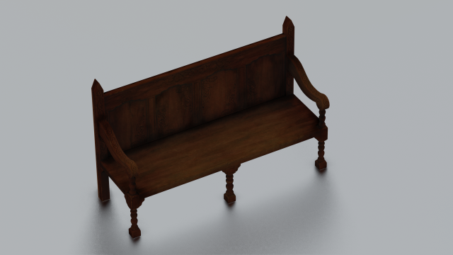 PARK BENCH GAME READY LOW POLY 3D Model in Bench 3DExport