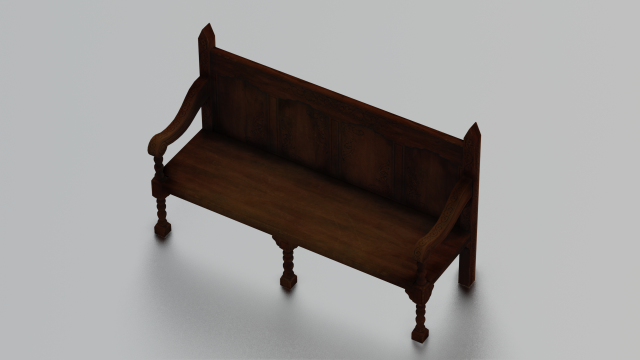 PARK BENCH GAME READY LOW POLY 3D Model in Bench 3DExport