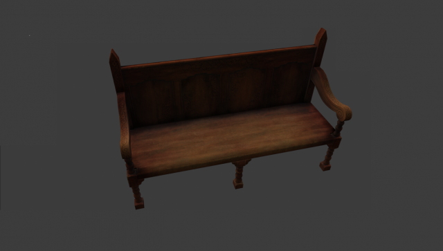 PARK BENCH GAME READY LOW POLY 3D Model in Bench 3DExport