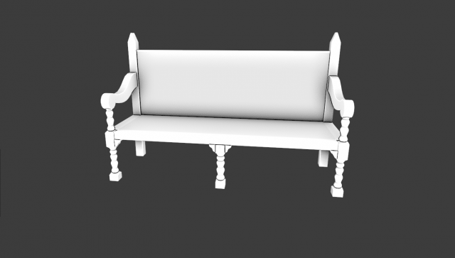 PARK BENCH GAME READY LOW POLY 3D Model in Bench 3DExport