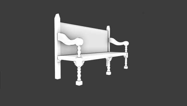 PARK BENCH GAME READY LOW POLY 3D Model in Bench 3DExport