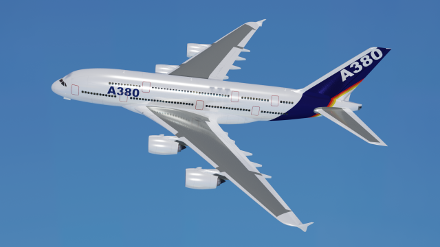 AIRBUS A380 GAME READY 3D MODEL 3D Model in Fighter 3DExport