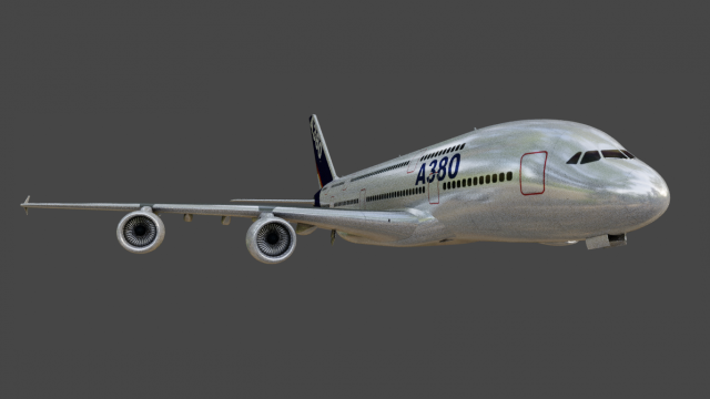 AIRBUS A380 GAME READY 3D MODEL 3D Model in Fighter 3DExport