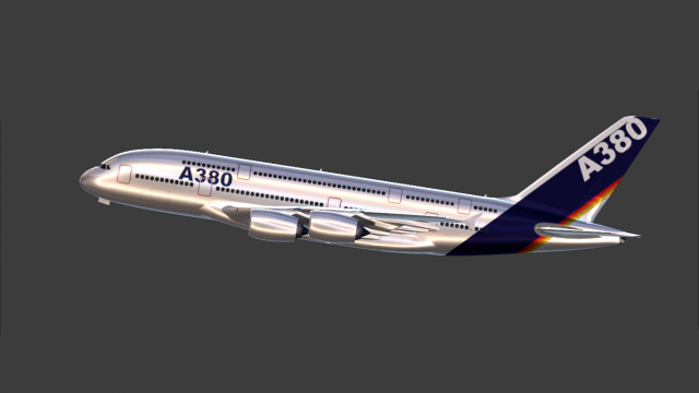 AIRBUS A380 GAME READY 3D MODEL 3D Model in Fighter 3DExport