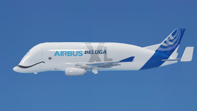 ANIMATED AIRBUS BELUGA XL 3D Model in Commercial 3DExport