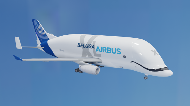 ANIMATED AIRBUS BELUGA XL 3D Model in Commercial 3DExport