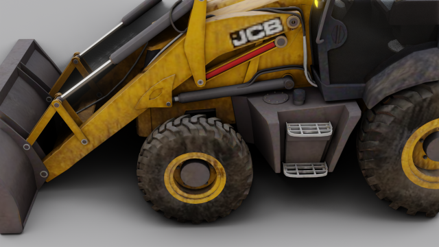 JCB BULLDOZER GAME READY 3D MODEL 3D Model in Machines 3DExport