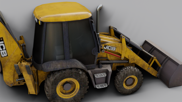 JCB BULLDOZER GAME READY 3D MODEL 3D Model in Machines 3DExport