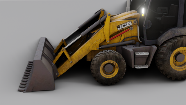 JCB BULLDOZER GAME READY 3D MODEL 3D Model in Machines 3DExport