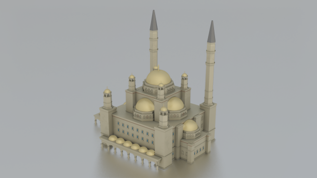 MOSQUE GAME READY LOW POLY 3D Model in Buildings 3DExport