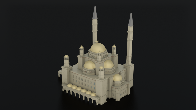 MOSQUE GAME READY LOW POLY 3D Model in Buildings 3DExport