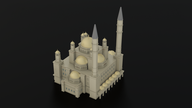 MOSQUE GAME READY LOW POLY 3D Model in Buildings 3DExport