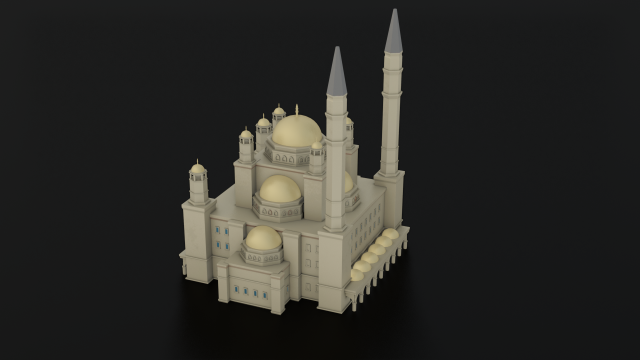 MOSQUE GAME READY LOW POLY 3D Model in Buildings 3DExport
