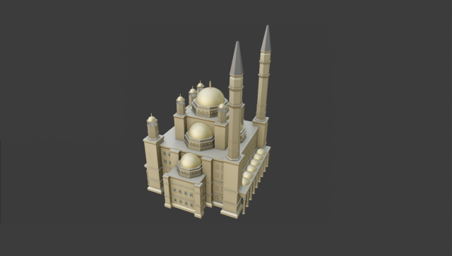 MOSQUE GAME READY LOW POLY 3D Model in Buildings 3DExport